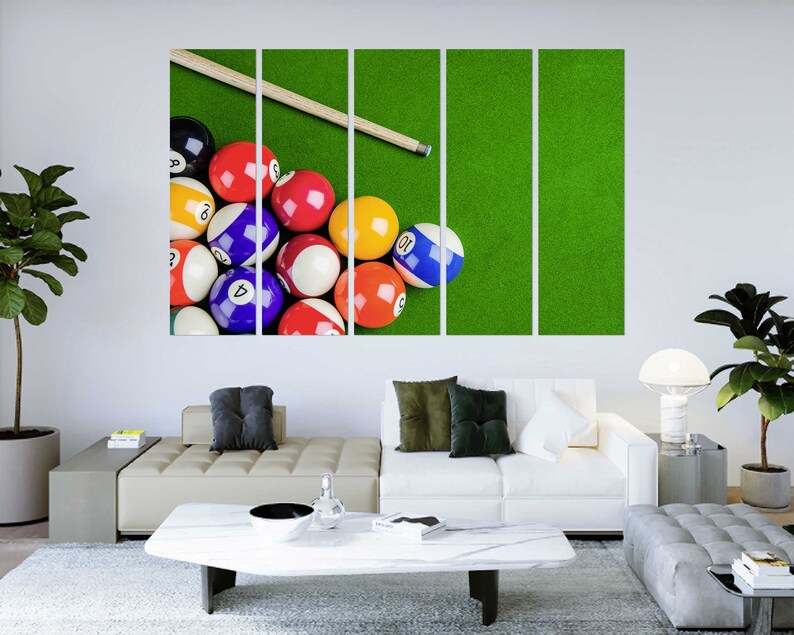 Billiards Game Stylish Decor for Room Wall Billiards Original - Etsy