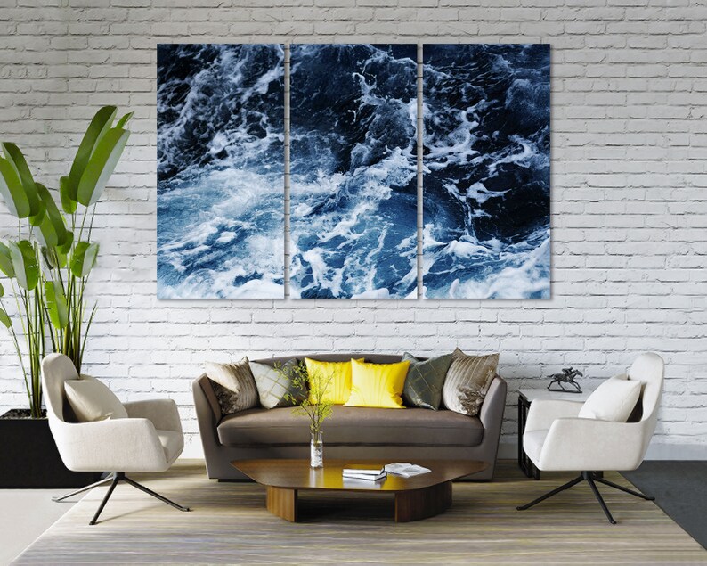 Sea Waves Modern Wall Decor Ocean Waves Stylish Wall for Home - Etsy