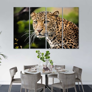 Leopard Wall Art Leopard Printing on Canvas Leopard Wall Decor Leopard ...