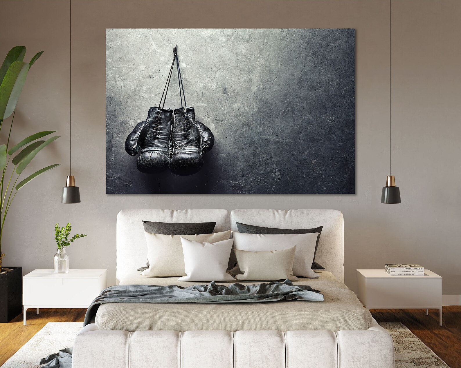 Boxing Gloves Canvas Wall Art Ideas Boxing Room Wall Decor - Etsy