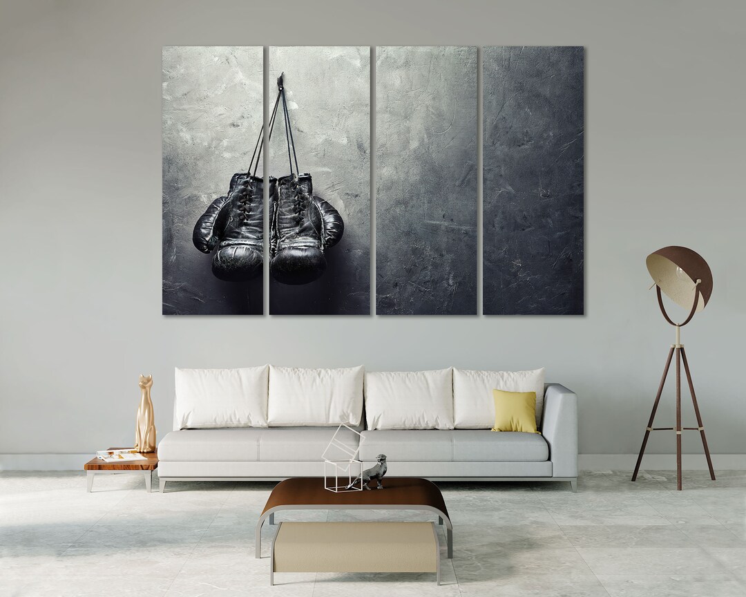 Boxing Gloves Canvas Wall Art Ideas Boxing Room Wall Decor Boxing ...