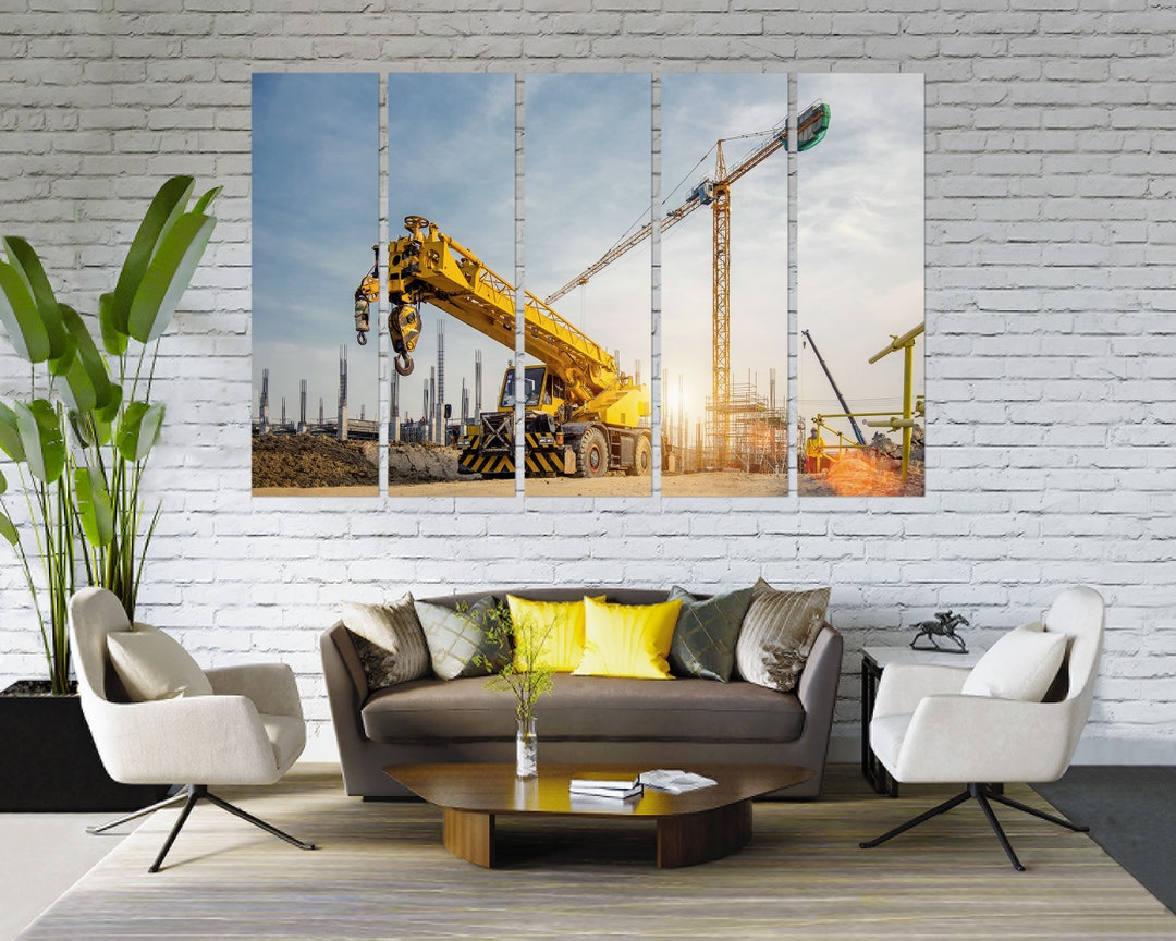 Industrial Сonstruction Original Wall Decor Construction Engineering ...