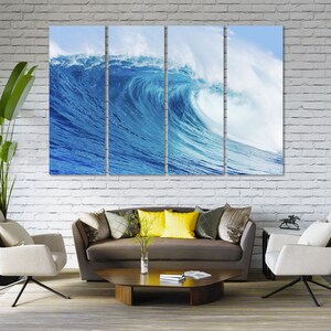 Wave Home Interiors Wall Decor Wave Framed Wall Art Sea Wave Trendy ...