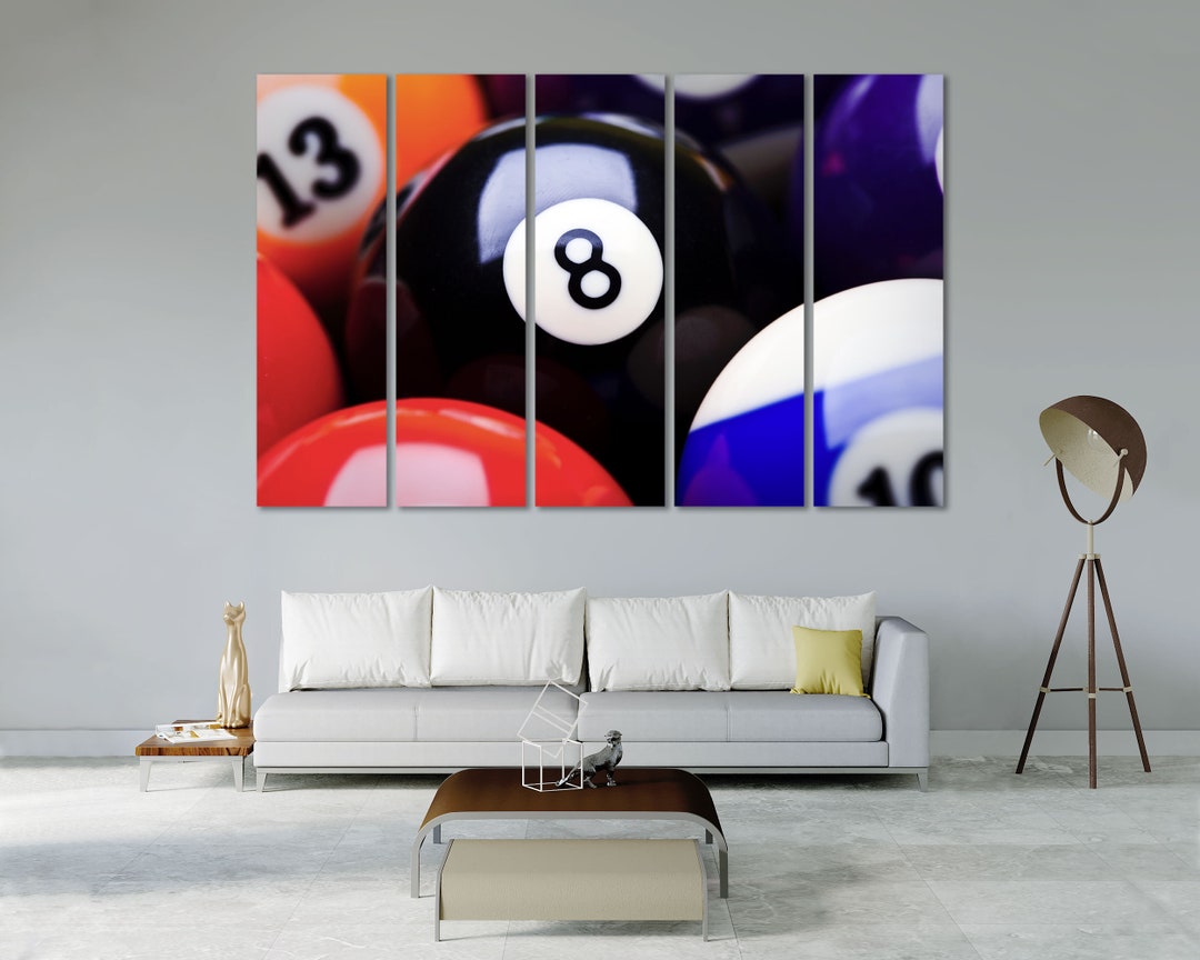 Billiards Art for Home Billiard Balls Modern Art Decor Billiard Balls ...