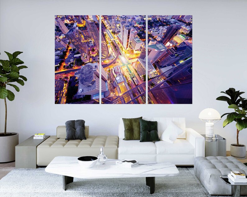 Bangkok Nightscape Canvas Print – Vibrant Thailand Skyline Wall Art - Etsy