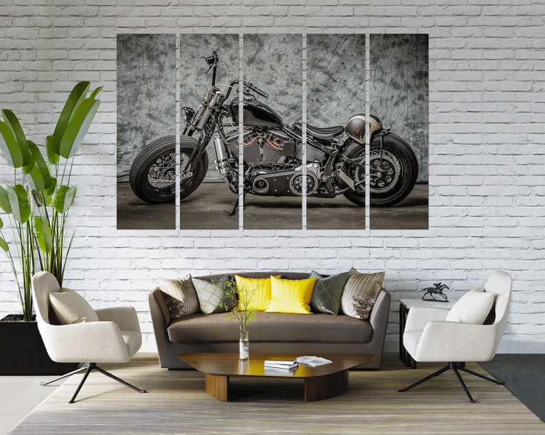 Vintage Motorcycle Photography Print – Retro Chopper Garage Art - Etsy