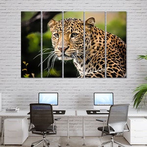 Leopard Wall Art Leopard Printing on Canvas Leopard Wall Decor Leopard ...