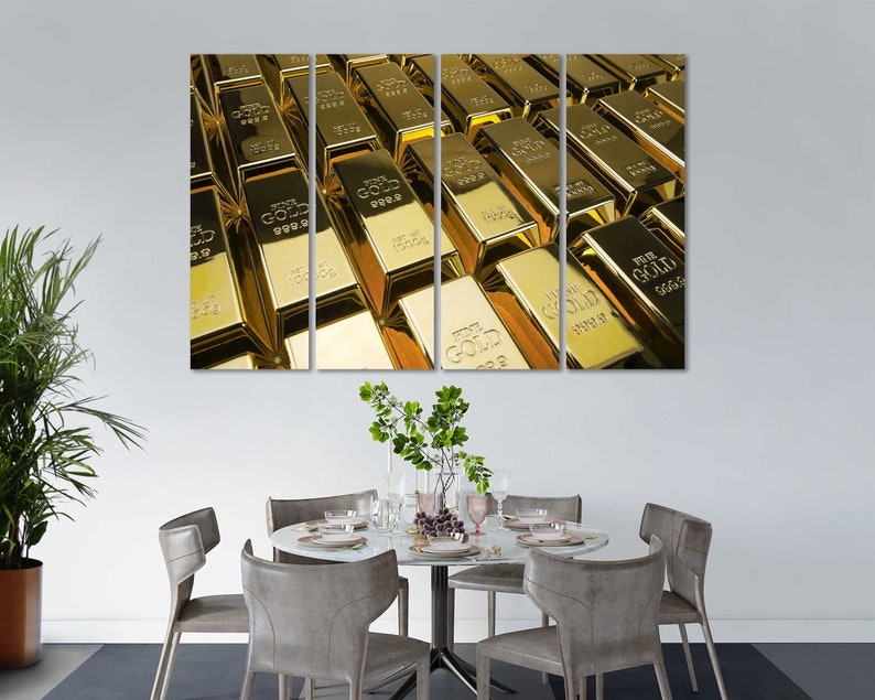 Gold Bars Stylish Wall Decor for Office Finance Art Print on - Etsy