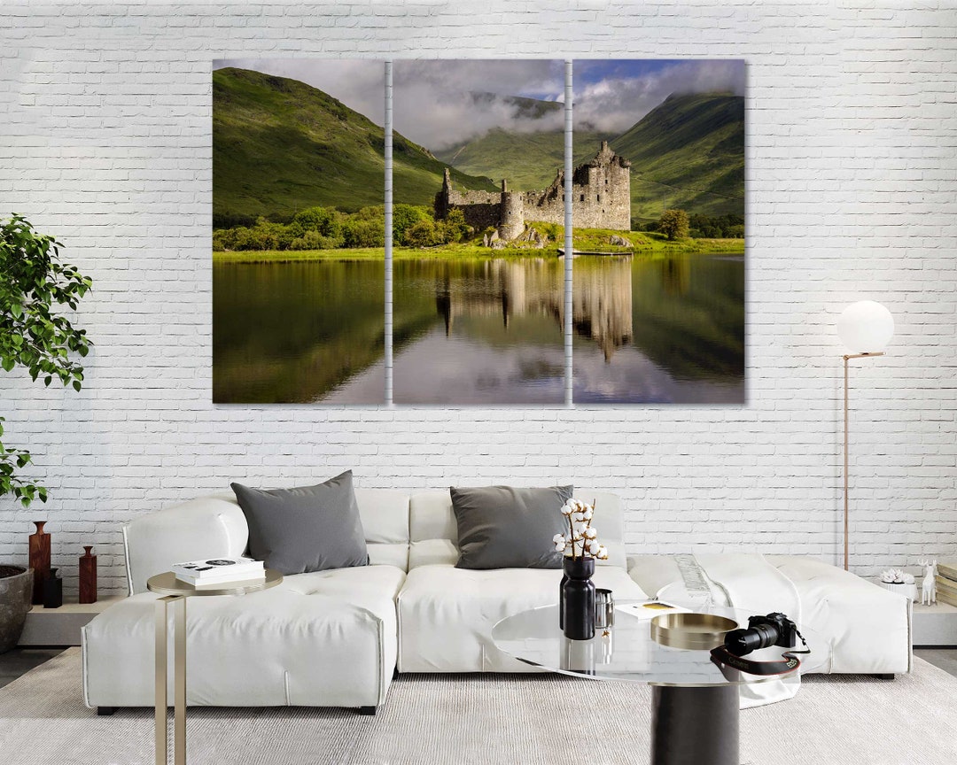 Kilchurn Castle in Loch Awe Home Decor Highlands Large Framed Wall Art ...