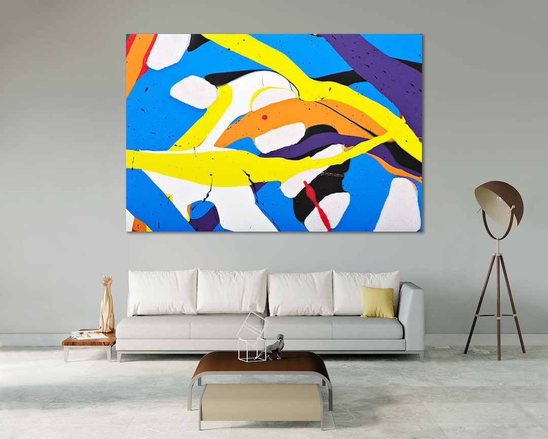 Cool Abstraction Many Colors on Canvas Colorful Abstract Prints Modern ...