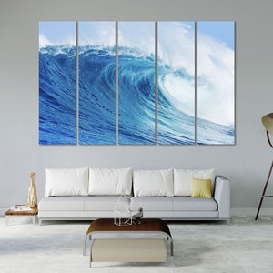 Wave Home Interiors Wall Decor Wave Framed Wall Art Sea Wave Trendy ...