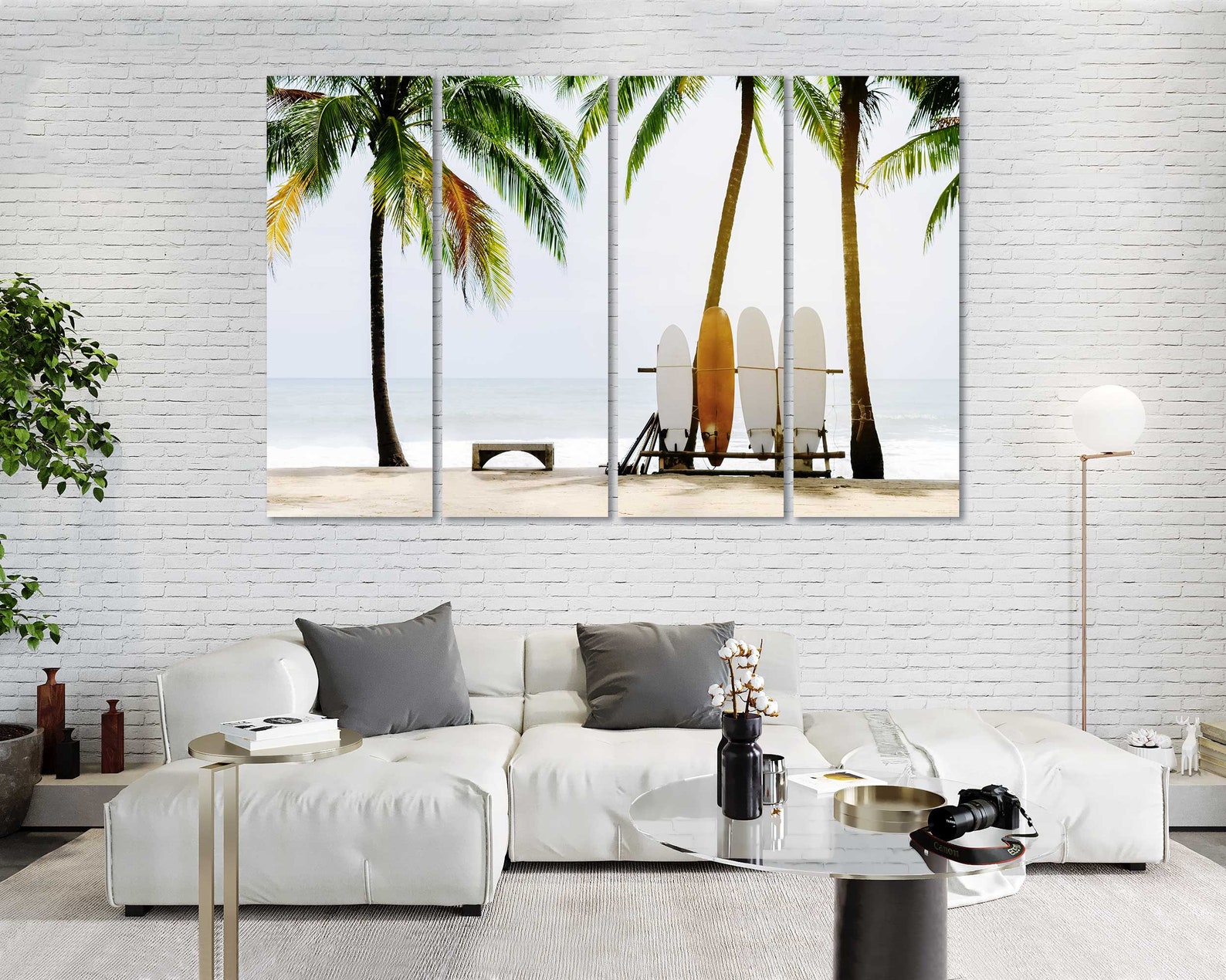 Surfboards Original Wall Art Beach Awesome Sunset Wall Decor | Etsy