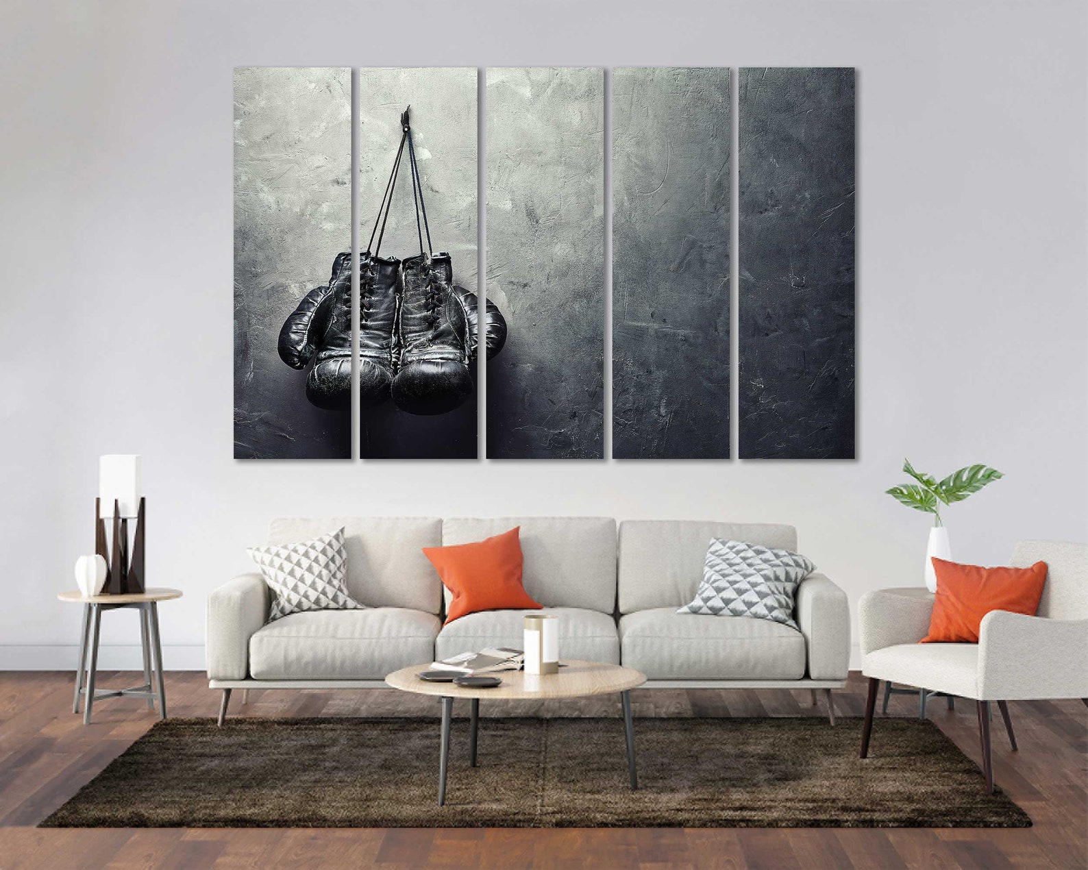 Boxing Gloves Canvas Wall Art Ideas Boxing Room Wall Decor | Etsy