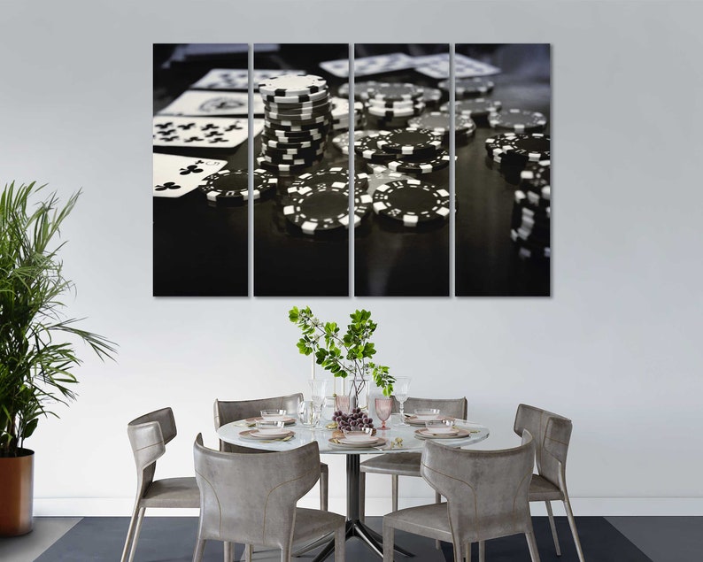 Poker Game Modern Wall Decor Poker Pictures for Room Wall | Etsy