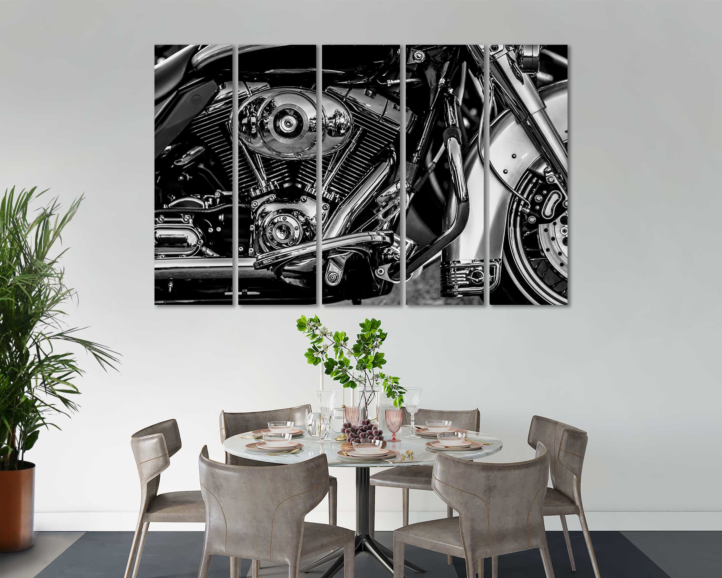 Motorcycle Cool Wall Art Motorcycle Black And White Print Art | Etsy