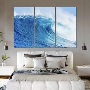 Wave Home Interiors Wall Decor Wave Framed Wall Art Sea Wave Trendy ...