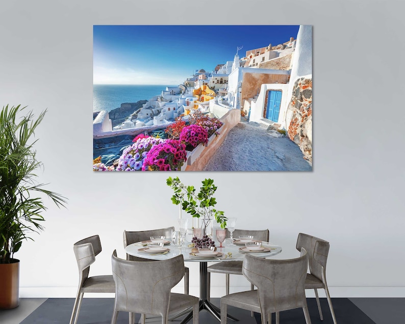 Santorini Wall Decor Santorini Travel Wall Art Santorini | Etsy