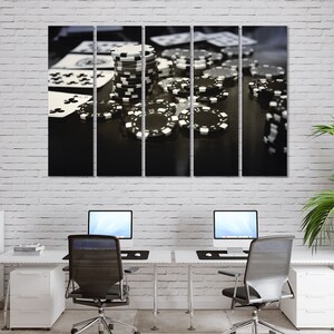 Poker Game Modern Wall Decor Poker Pictures for Room Wall Poker Chips ...