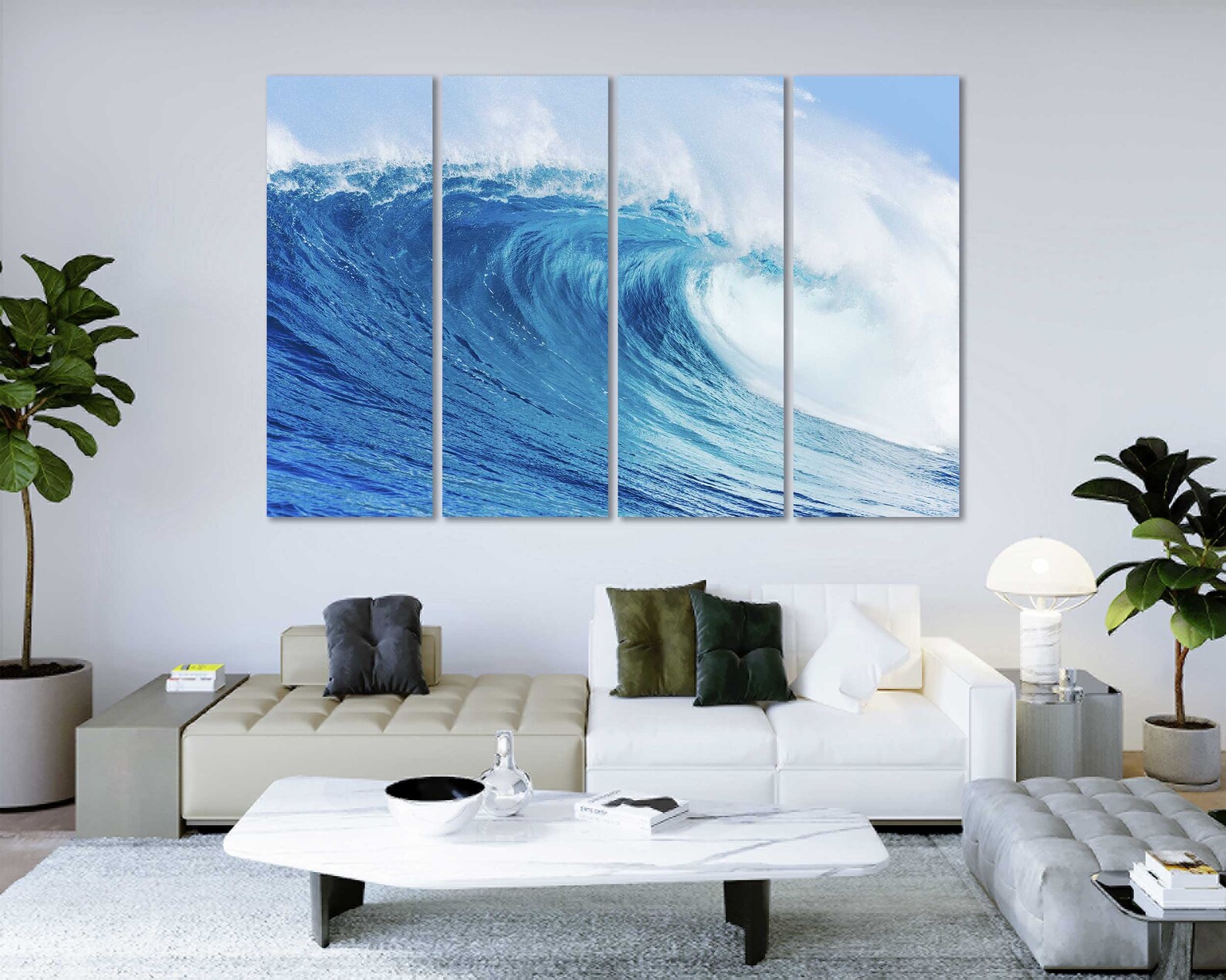 Wave Home Interiors Wall Decor Wave Framed Wall Art Sea Wave | Etsy