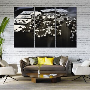 Poker Game Modern Wall Decor Poker Pictures for Room Wall Poker Chips ...
