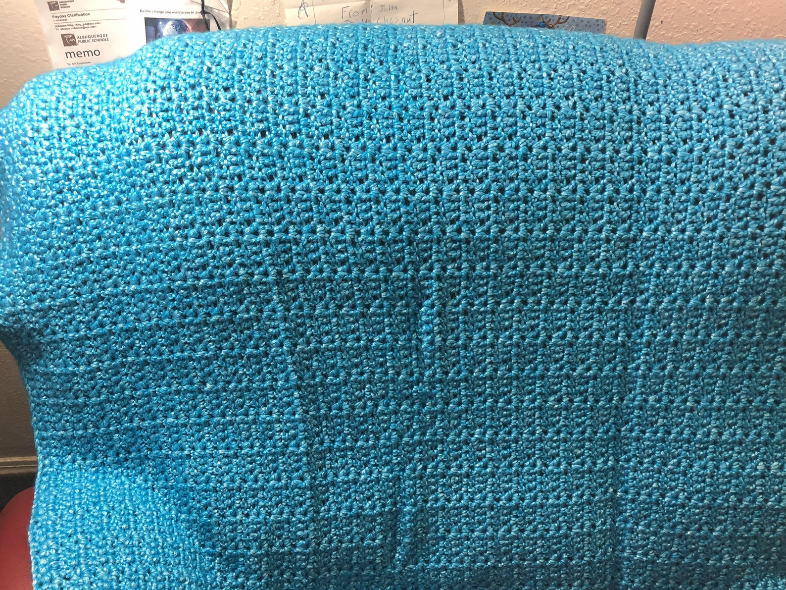 Blue Shimmer Crocheted Afghan Blanket - Etsy