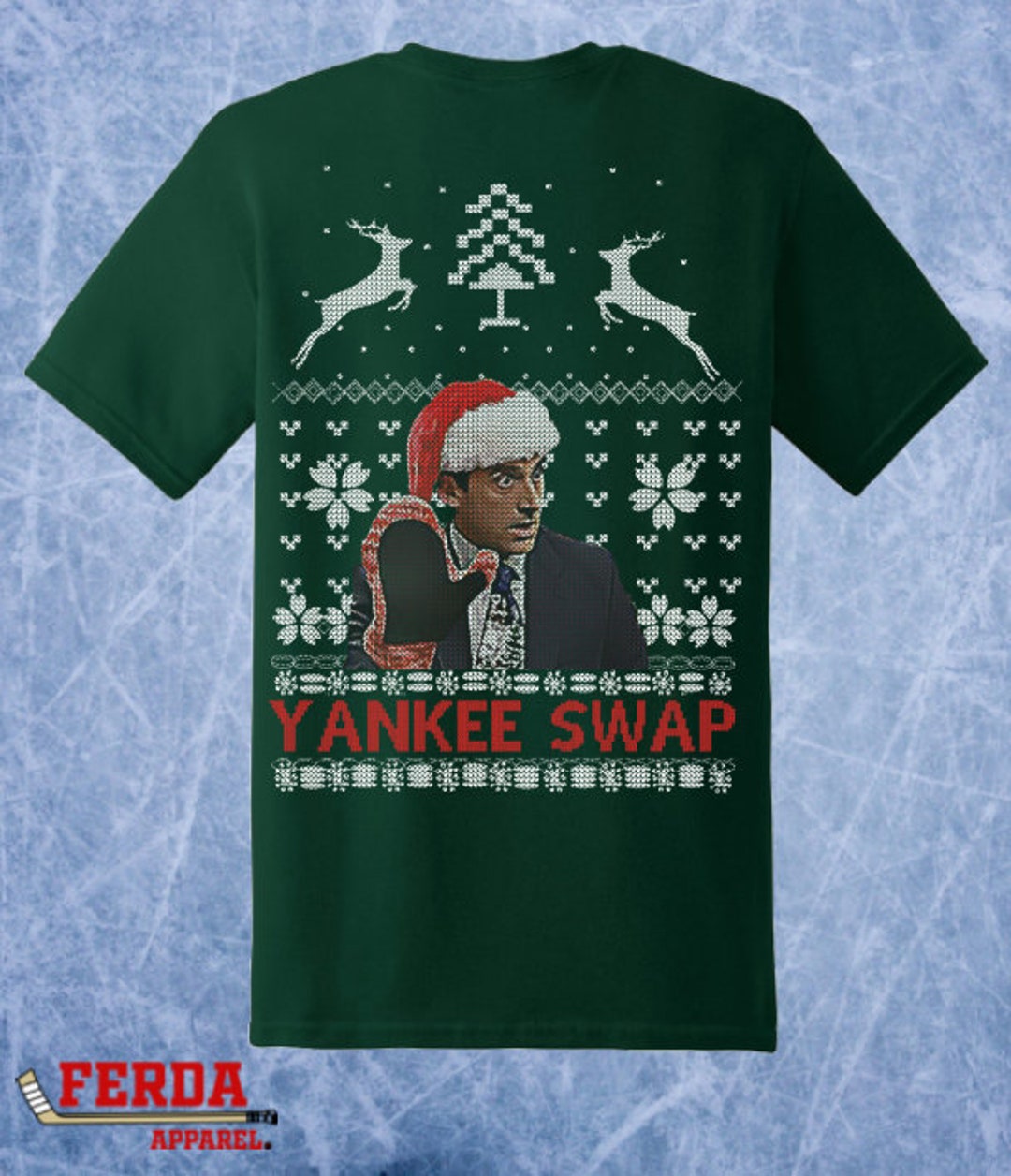 Yankee Swap Michael Scott the Office TV Show Funny Ugly Christmas ...