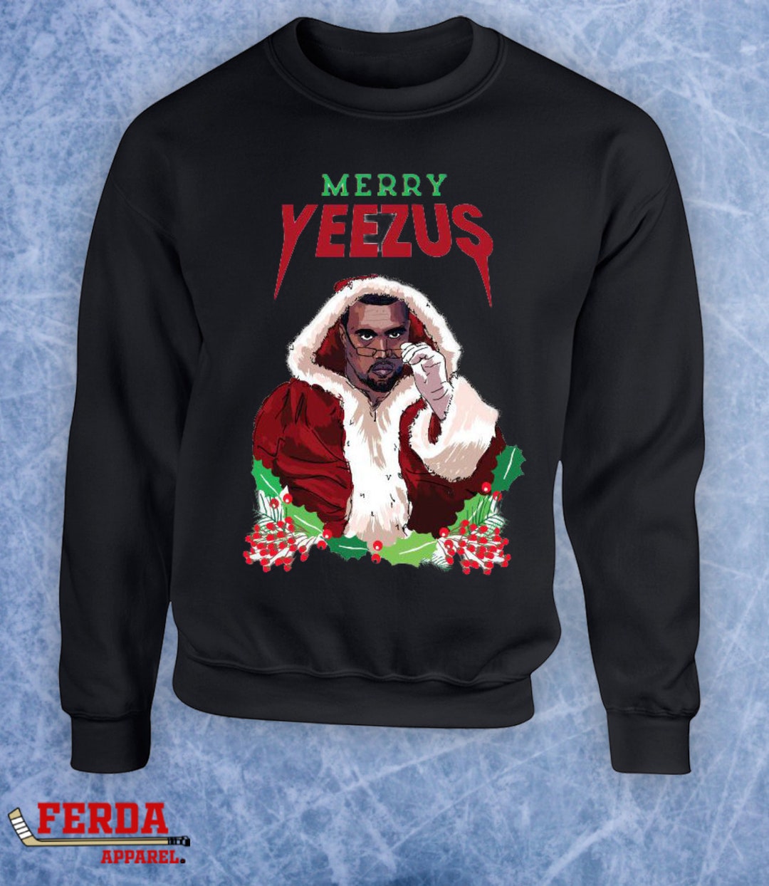 Merry Yeezus Ugly Christmas Sweater Merry Kanye West Ye Yeezy 2020 Xmas ...