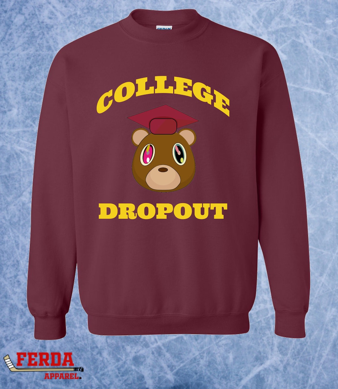 College Dropout Sweater Kanye West Yeezy Bear Thanksgiving Back to ...
