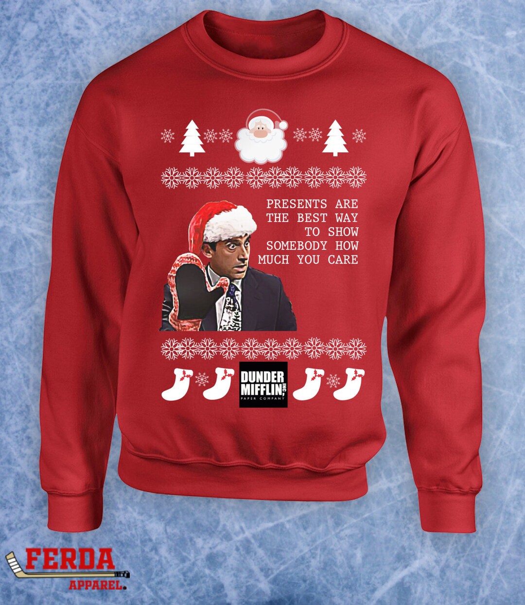 Yankee Swap Michael Scott Oven Mitt the Office Funny Ugly Christmas ...