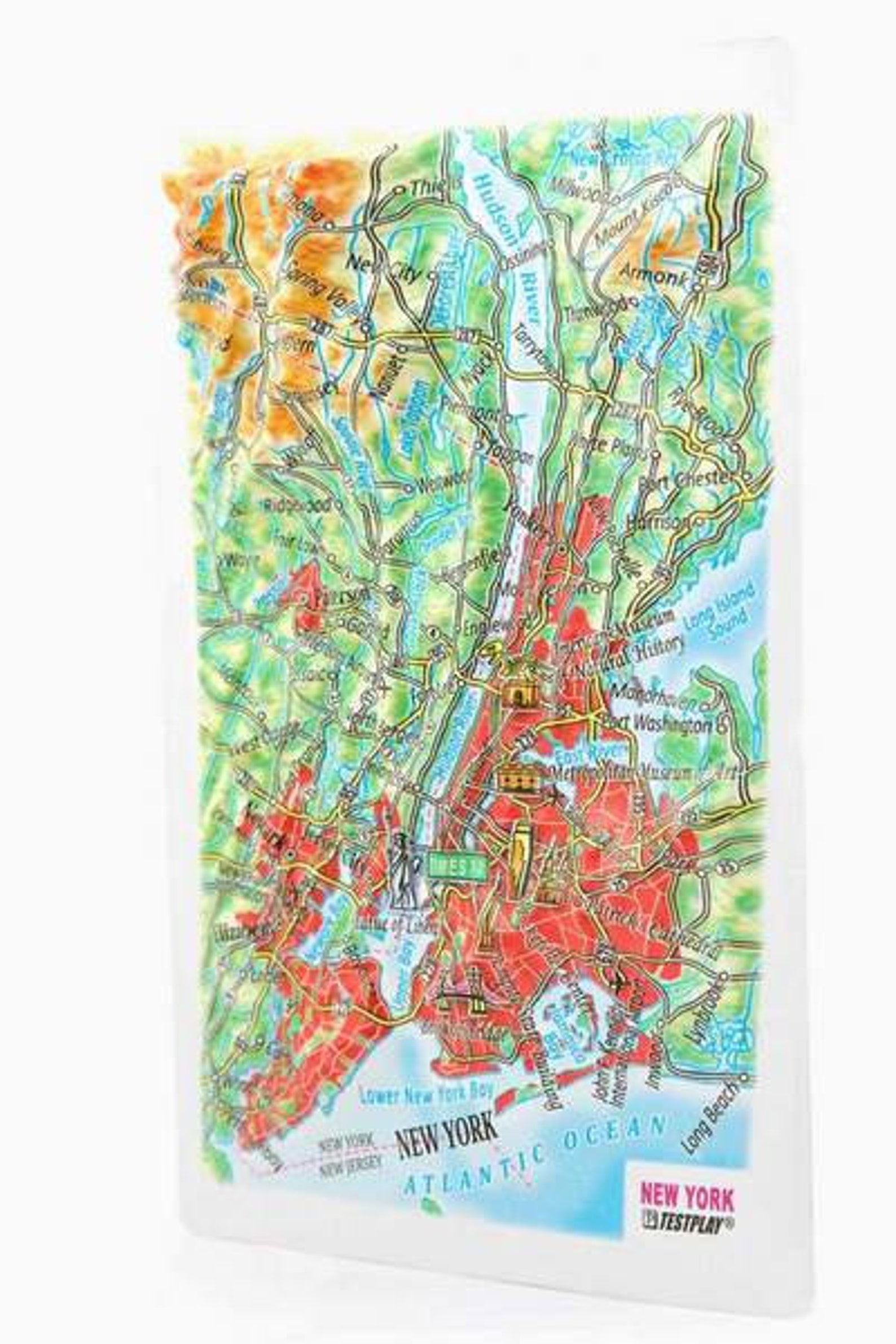 New York City Raised Relief Map, (4″ X 6″) - Etsy