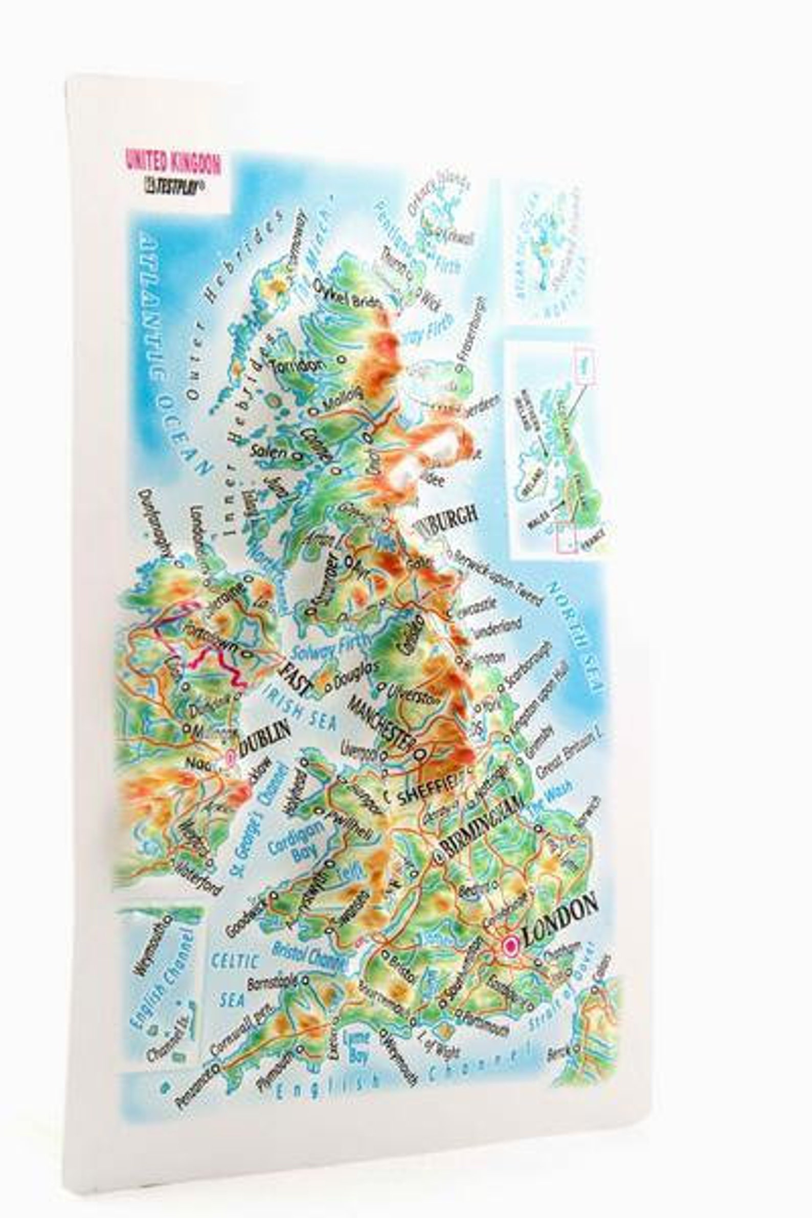 United Kingdom Raised Relief Map 4 X 6 - Etsy
