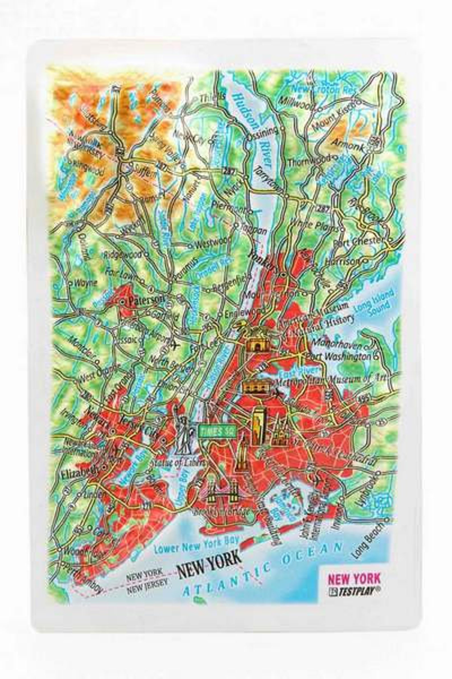 New York City Raised Relief Map, (4″ X 6″) - Etsy