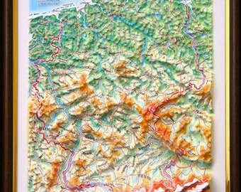Alaska Raised Relief Map 12 X 9 | Etsy