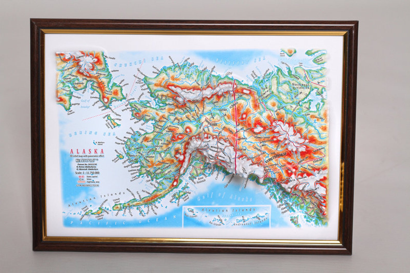 Alaska Raised Relief Map, (12″ X 9″) - Etsy