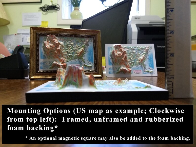 China Raised Relief Map, (6″ X 4″) - Etsy