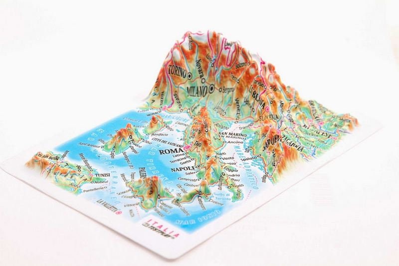 Italy Raised Relief Map, (4″ X 6″) - Etsy