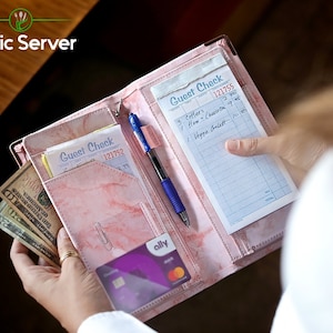 Sonic Server® Marble Style Server Book for Restaurant Waitress Waiters ...