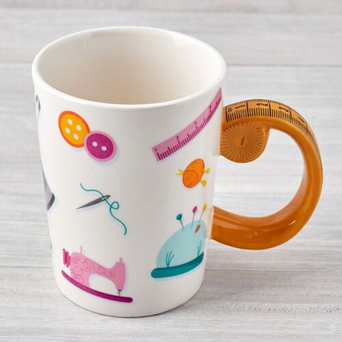 Tape Measure Shaped Handle Mug Scissors Shaped Handle Mug | Etsy