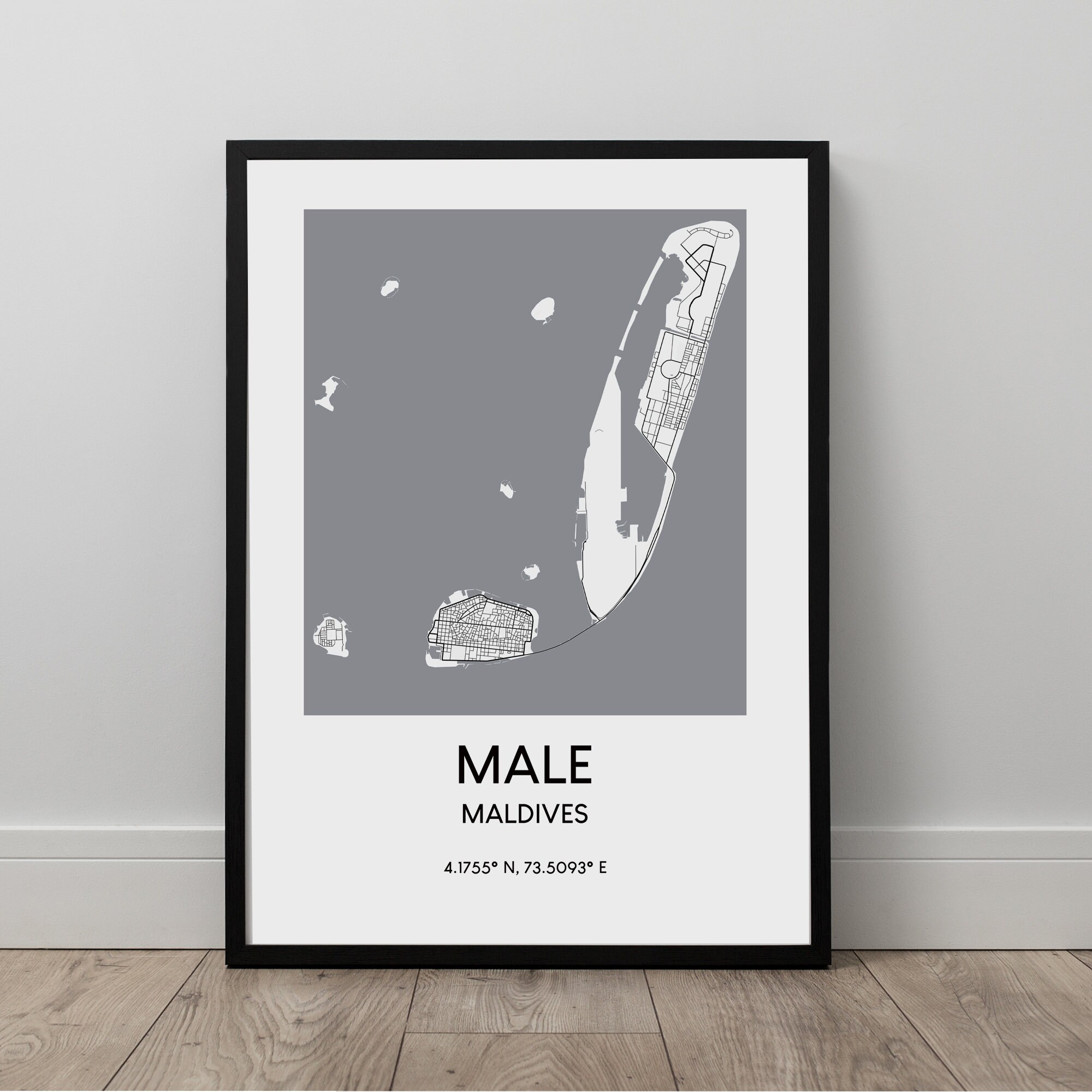 Male Map Print Male City Map Poster Male Travel Print Male - Etsy