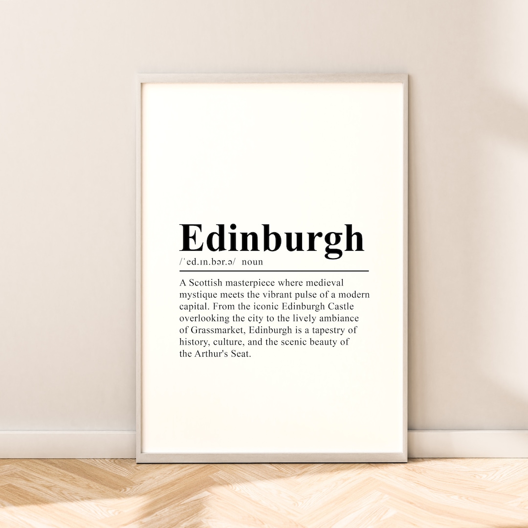 Edinburgh Print Edinburgh Travel Poster Edinburgh Text Print Edinburgh ...