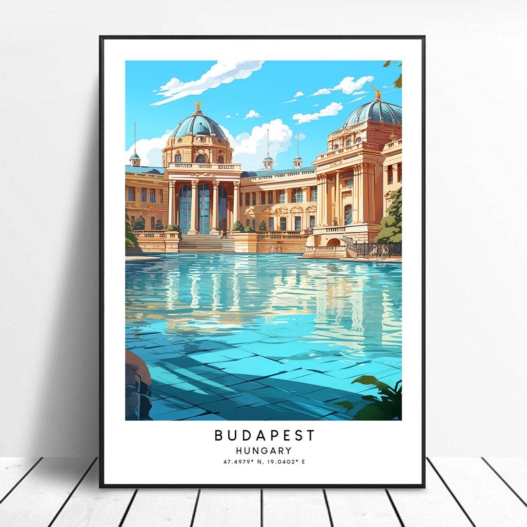 Budapest Hungary Travel Print Colourful Wall Art Budapest Poster ...