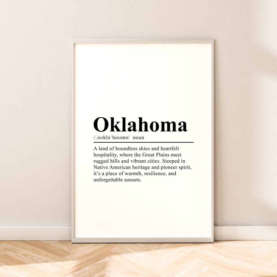 Oklahoma Travel Print Oklahoma Wall Art Oklahoma Print Oklahoma Poster ...