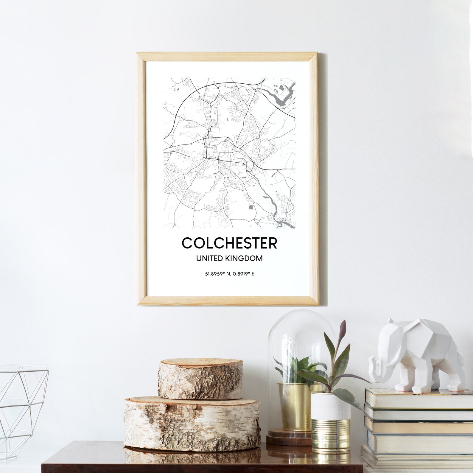 Colchester Map Print Colchester Town Map Art Poster Colchester Travel ...