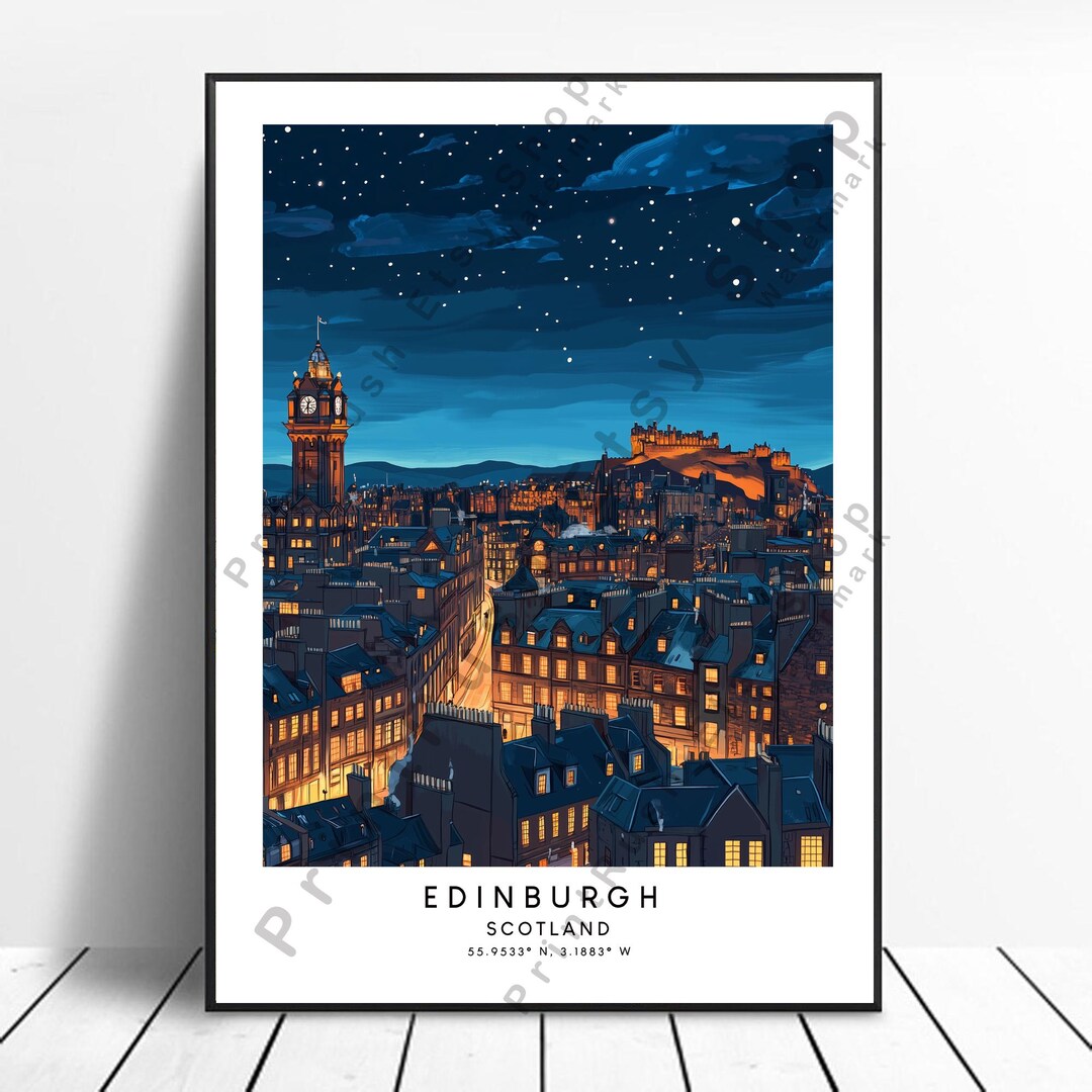 Scotland Travel Print Edinburgh Wall Art Edinburgh Poster Edinburgh ...