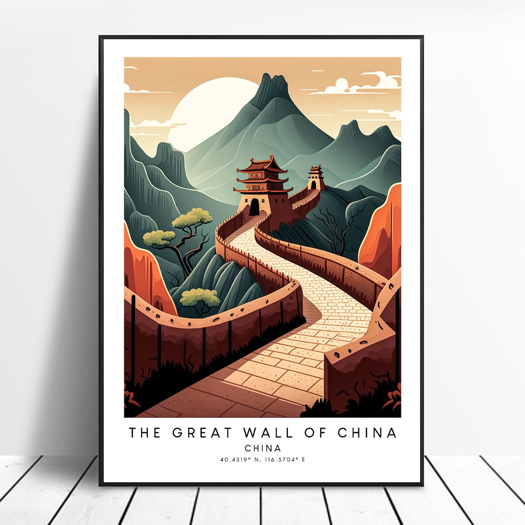 Great Wall of China Poster Great Wall of China Wall Art Great Wall of ...
