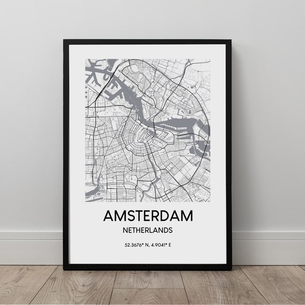 Amsterdam Map - Etsy