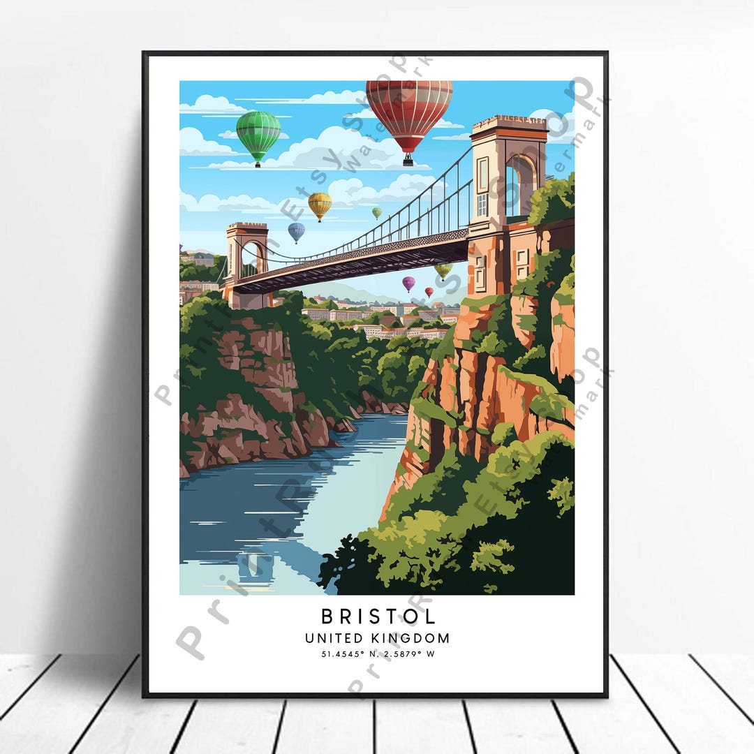 Bristol Print Colourful Bristol Poster Bristol Wall Print Bristol Wall ...