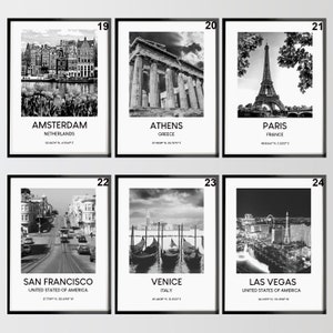Travel Prints Cities Landmarks City Prints Minimalist Wall Art Décor ...