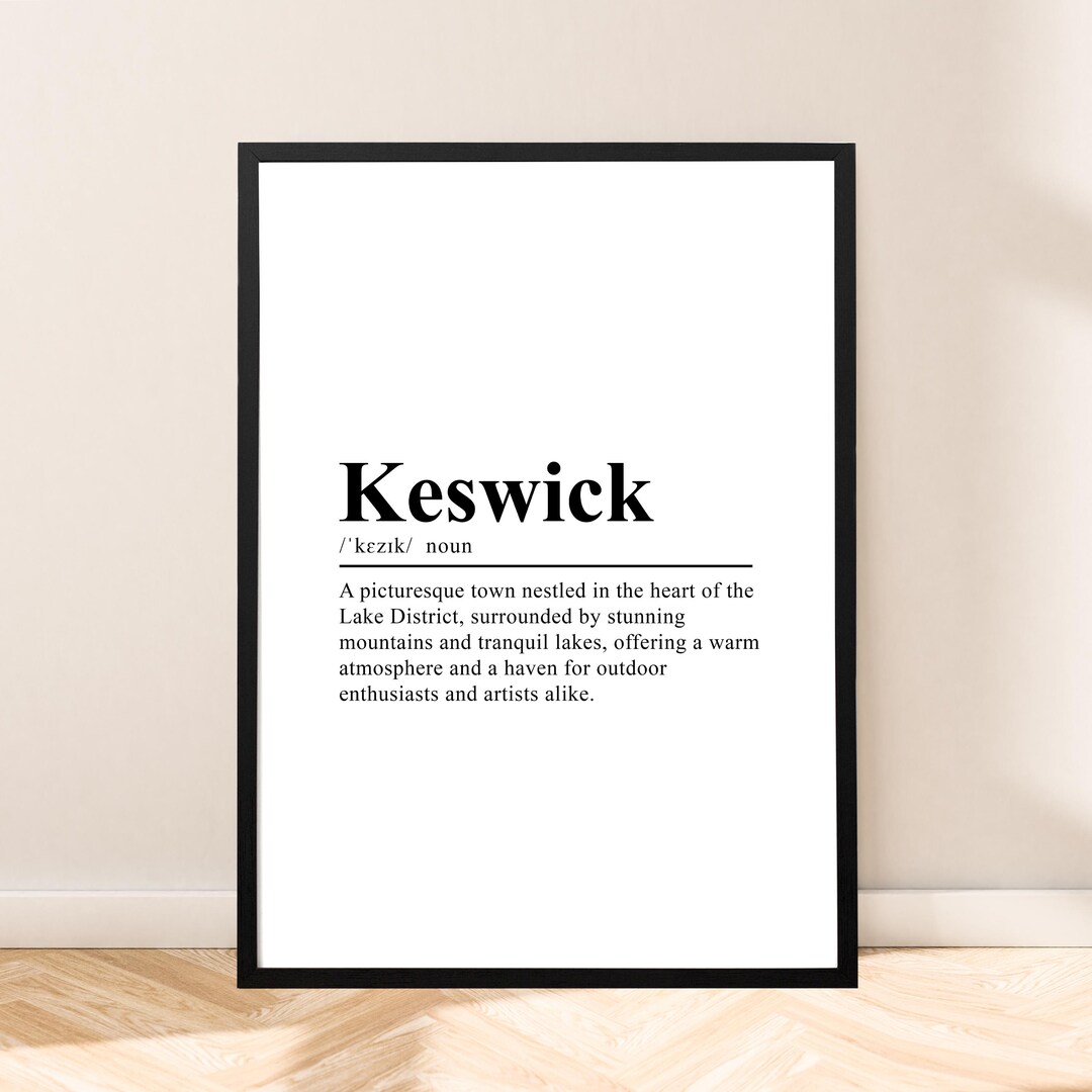 Keswick Print Keswick Wall Art Keswick Poster Keswick Definition Print ...
