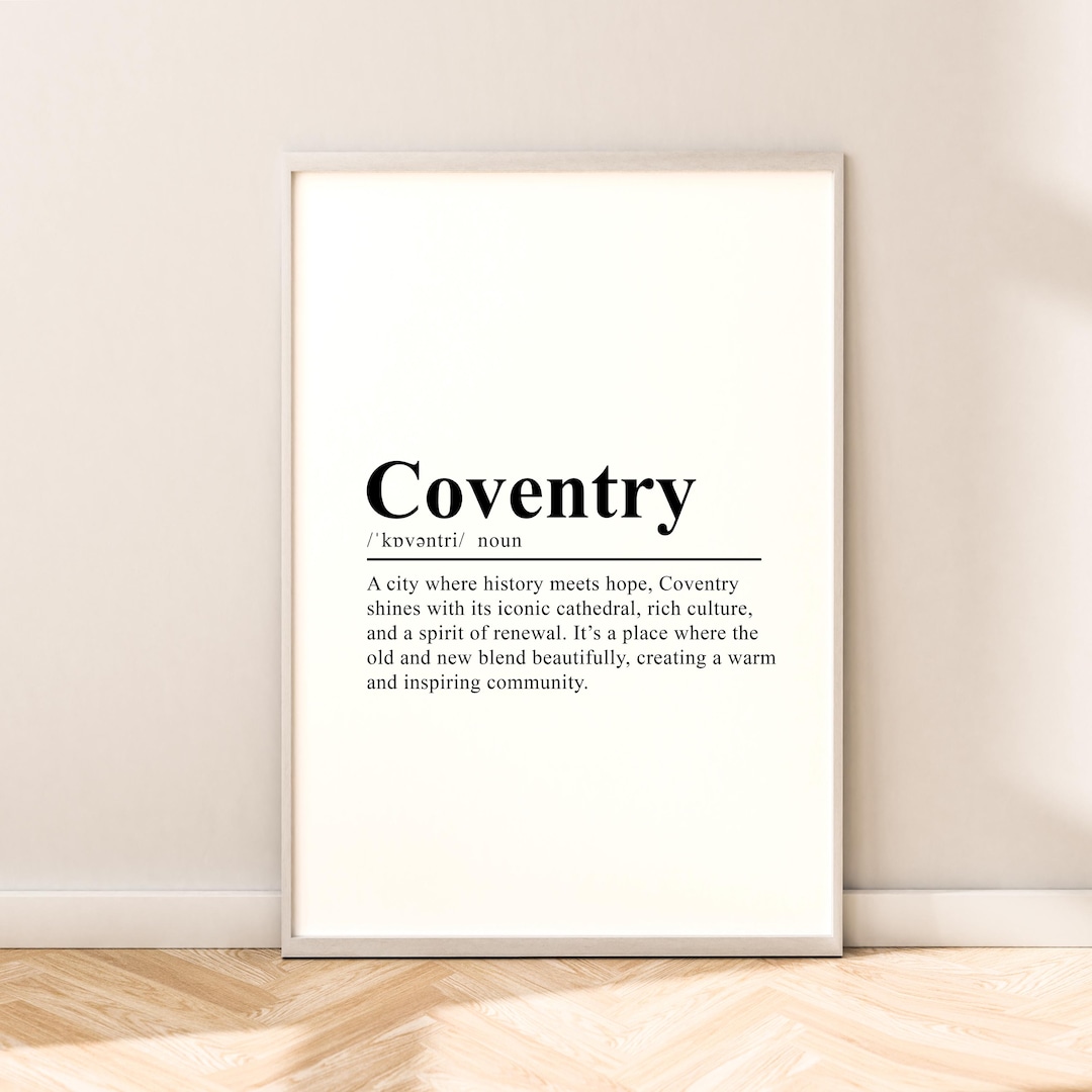 Coventry Travel Print Wall Art Coventry Print Wall Hanging Coventry ...
